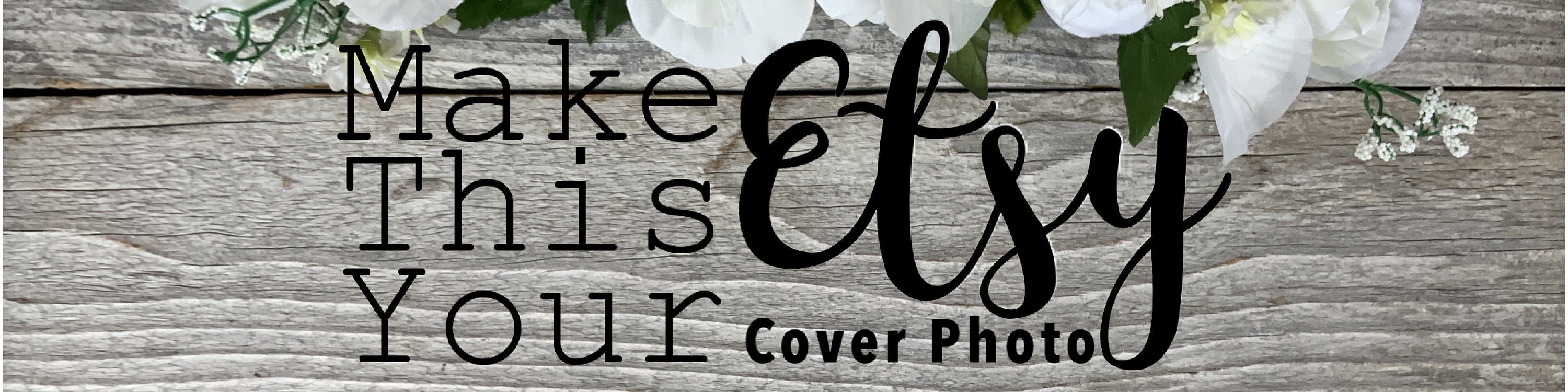 Etsy Cover Photo W/flower Styled PNG Image 3360 X 840 Pixels - Etsy