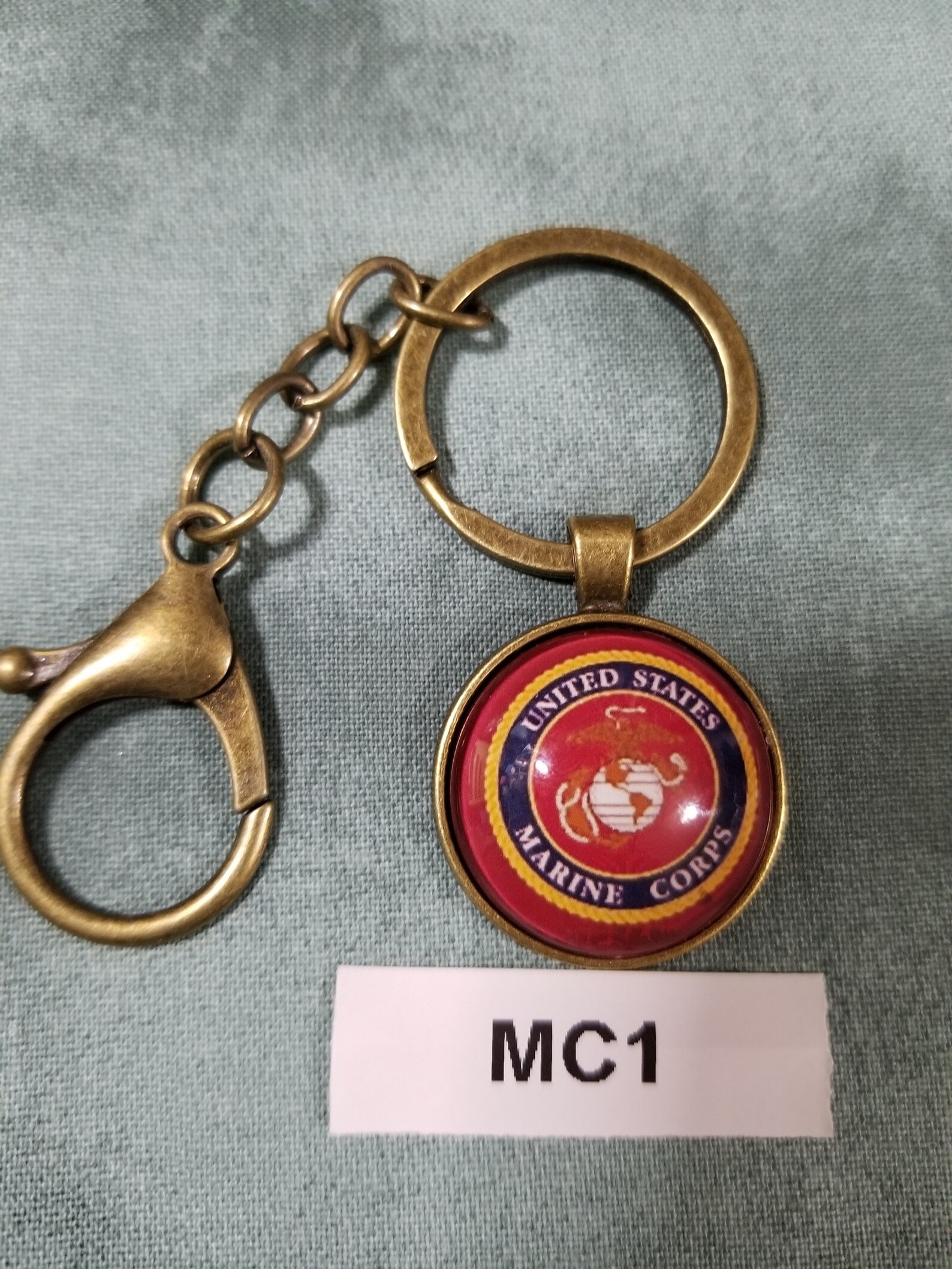 United States Marine Corps Key Chains With Cabochon Photo Images ...