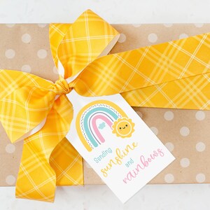 Sending Sunshine Gift Tags Printable Sending Sunshine Tags - Etsy