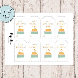 Birthday Tags Digital | Printable Birthday Tags | Birthday Digital ...