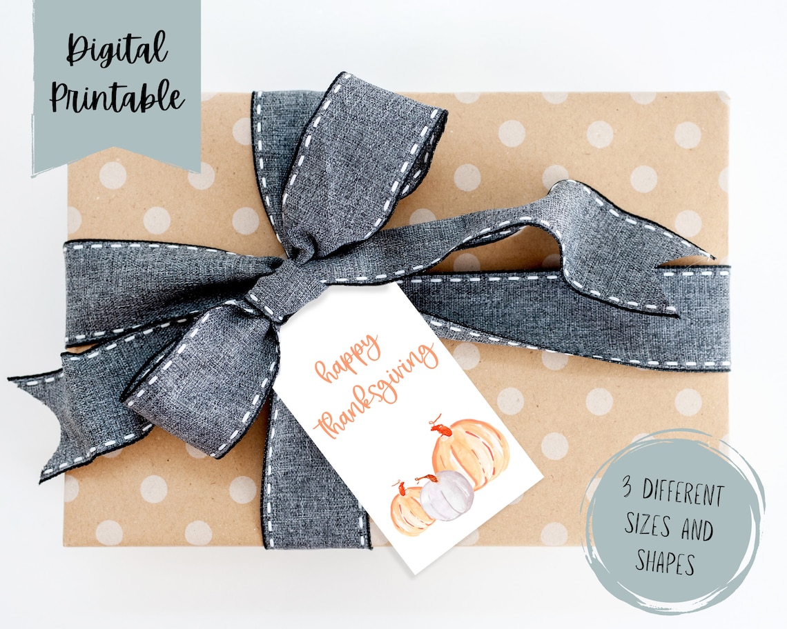 Thanksgiving Digital Gift Tags Printable Fall Gift Tags - Etsy