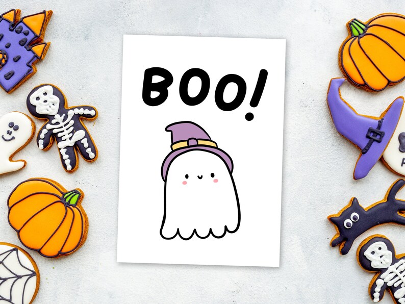 Digital Halloween Card | Printable Halloween Greeting Cards | Printable ...