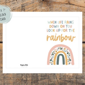 Rainbow Printable Card Encouragement Digital Card Pick Me - Etsy