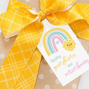 Sending Sunshine Gift Tags | Printable Sending Sunshine Tags | Sunshine ...