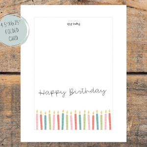Printable Birthday Card Birthday Card Printable Digital - Etsy
