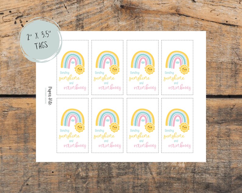 Sending Sunshine Gift Tags Printable Sending Sunshine Tags - Etsy