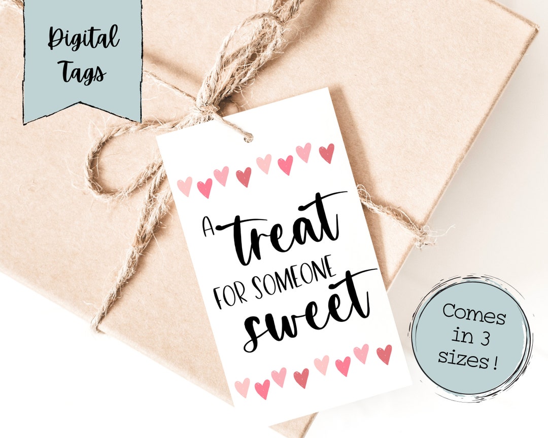 Treat Tags Printable | Gift Treat Printable Tags | Greeting Digital ...