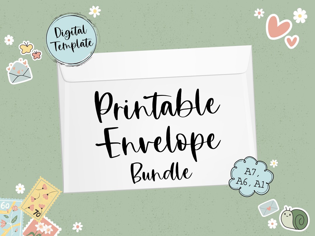 Printable Envelope Template Bundle | Digital Envelopes | Printable ...