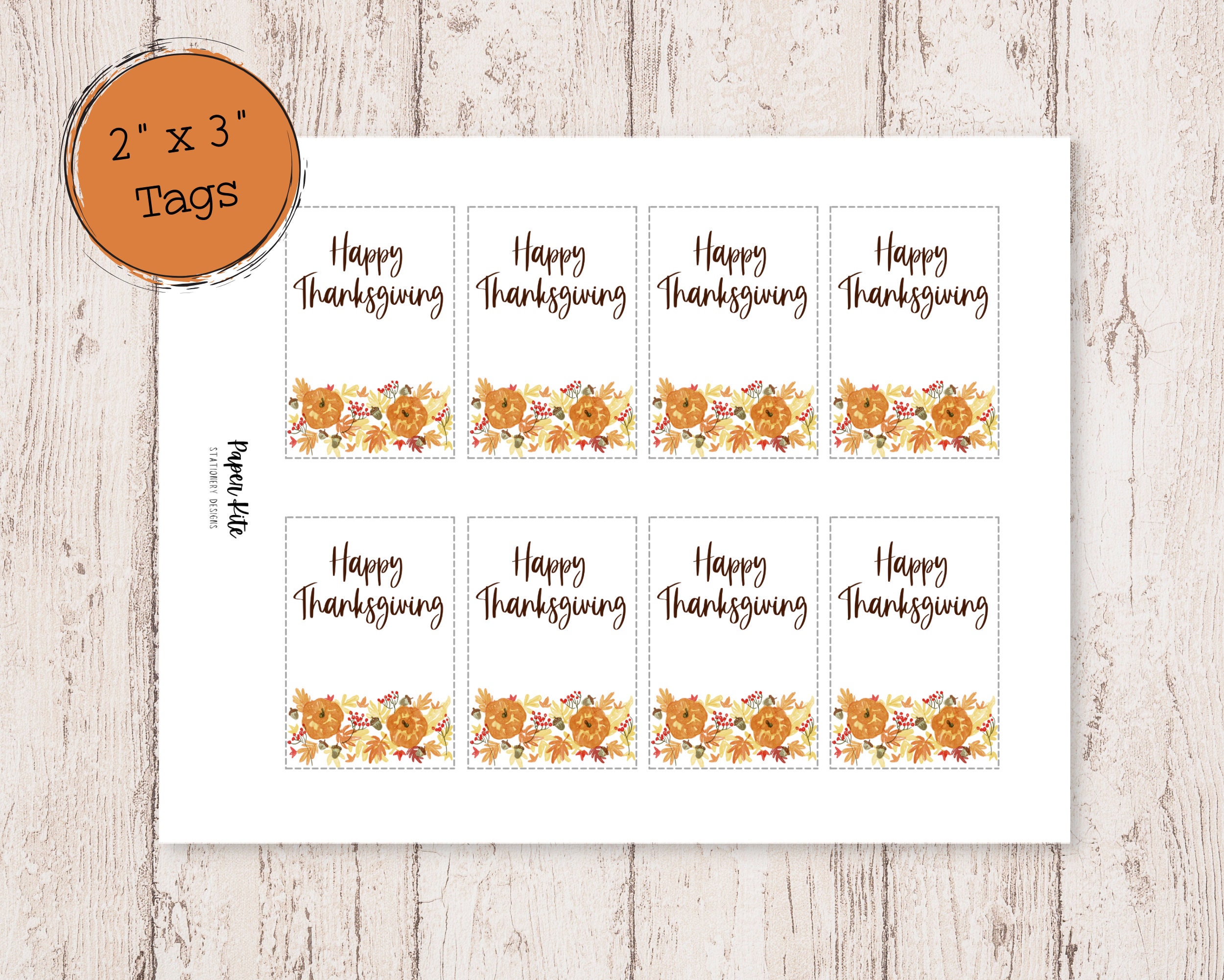 Thanksgiving Digital Gift Tags Printable Fall Gift Tags - Etsy