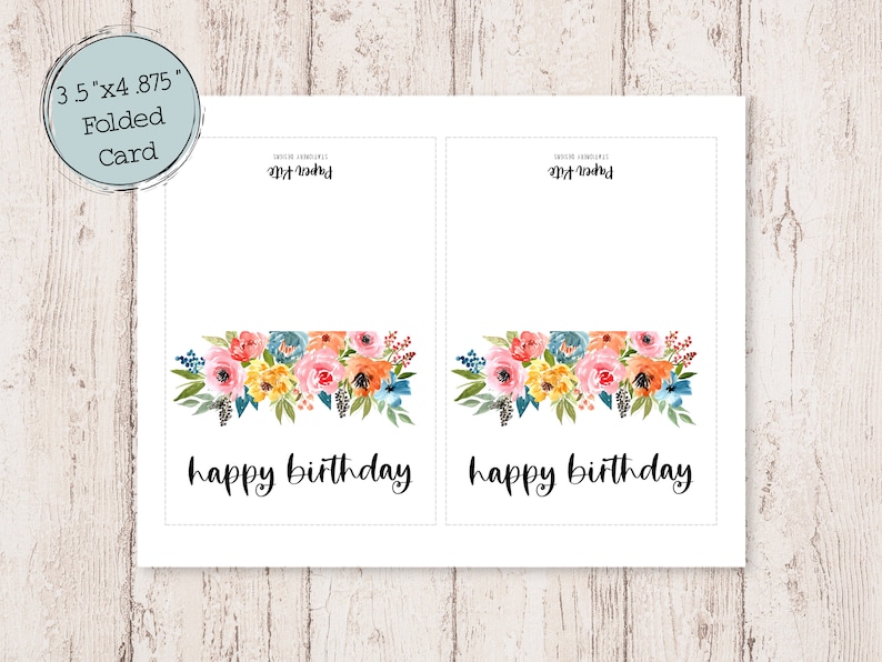 Happy Birthday Digital Card Birthday Printable Card - Etsy
