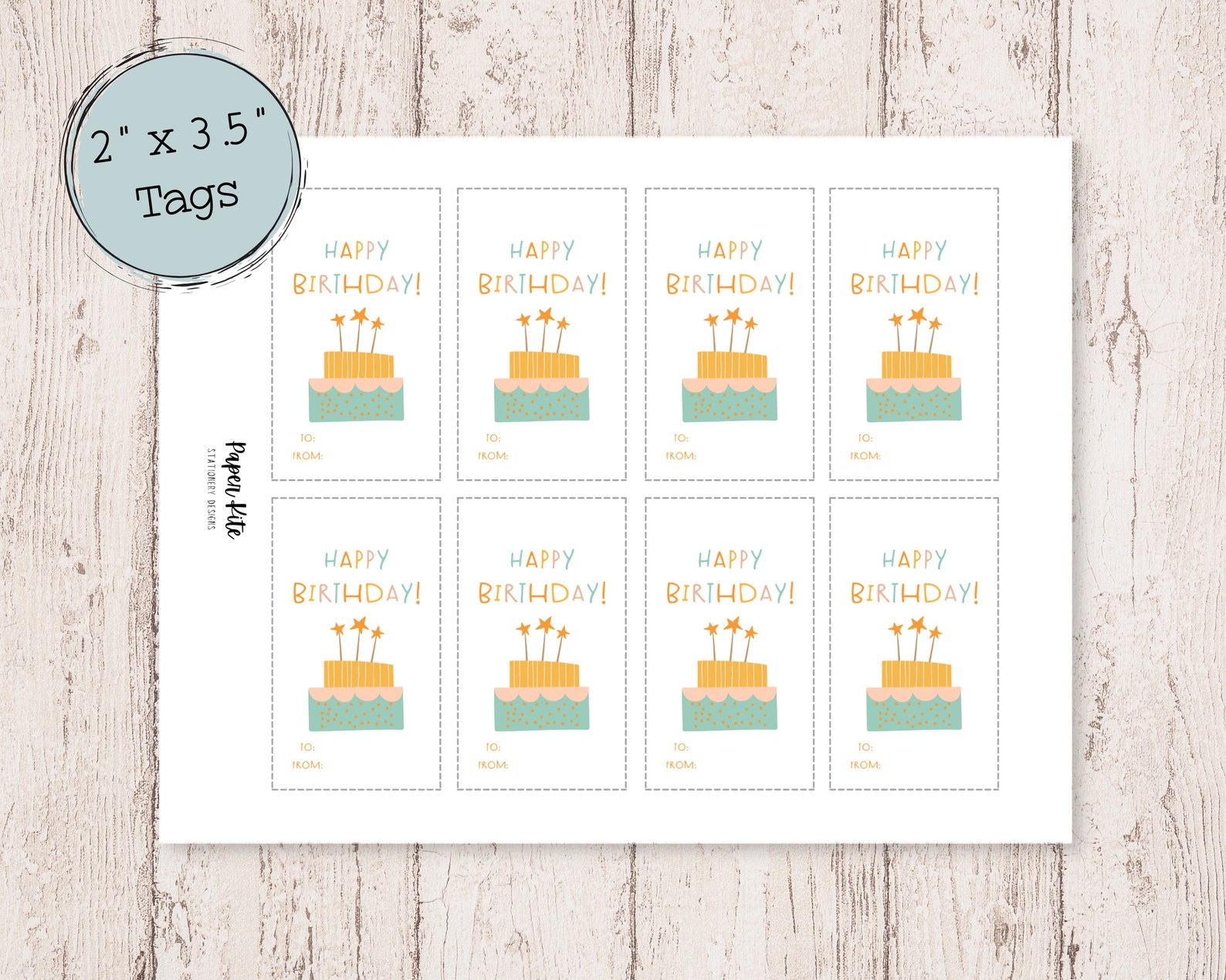 Birthday Tags Digital Printable Birthday Tags Birthday Digital Download ...