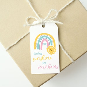 Sending Sunshine Gift Tags Printable Sending Sunshine Tags - Etsy
