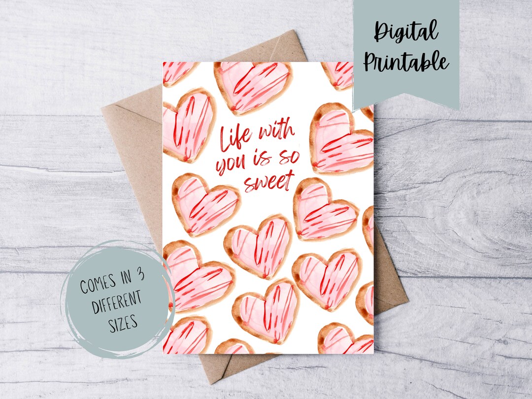 Digital Valentines Card | Printable Valentines Card | Digital ...