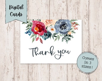 Printable 5x7 Thank You Card Thank You Card Printable Thank You Card Digital Printable Thank You ...