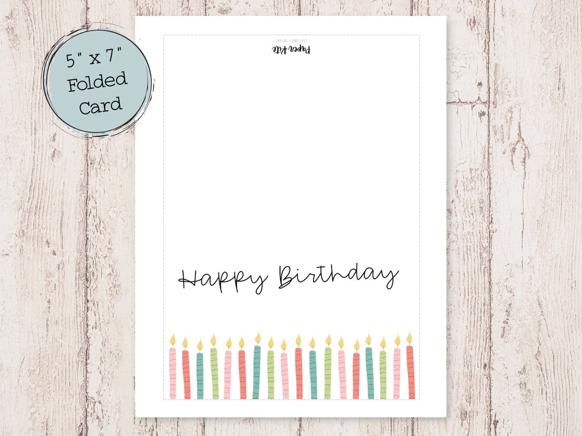 Printable Birthday Card Birthday Card Printable Digital - Etsy