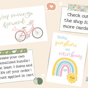 Rainbow Printable Card | Encouragement Digital Card | Pick Me up ...