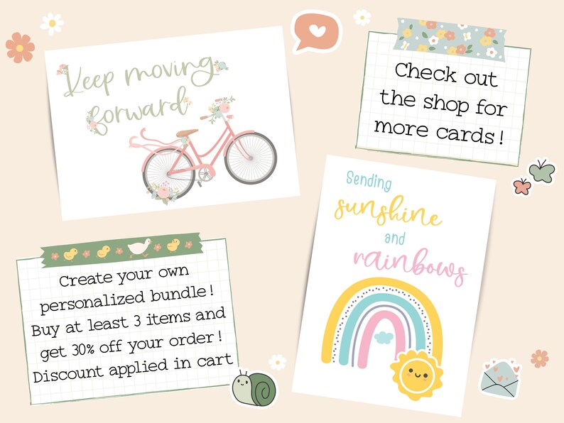 Rainbow Printable Card Encouragement Digital Card Pick Me up Digital ...