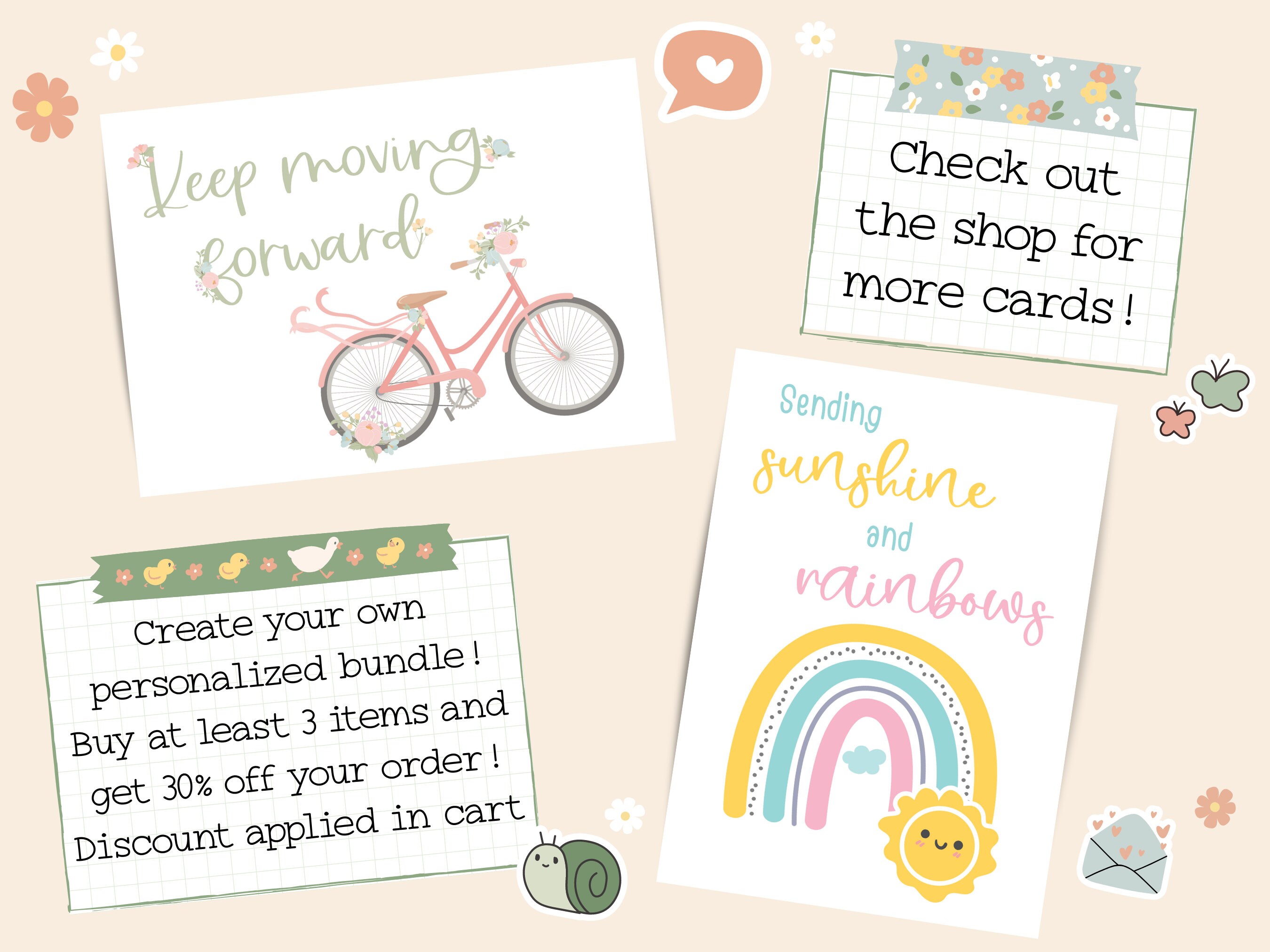 Rainbow Printable Card Encouragement Digital Card Pick Me up Digital ...