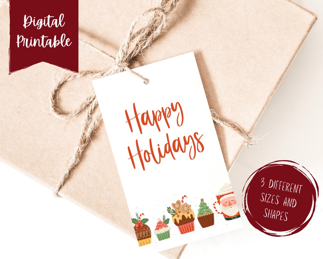 Christmas Treat Tags | Printable Christmas Dessert Tags | Digital ...