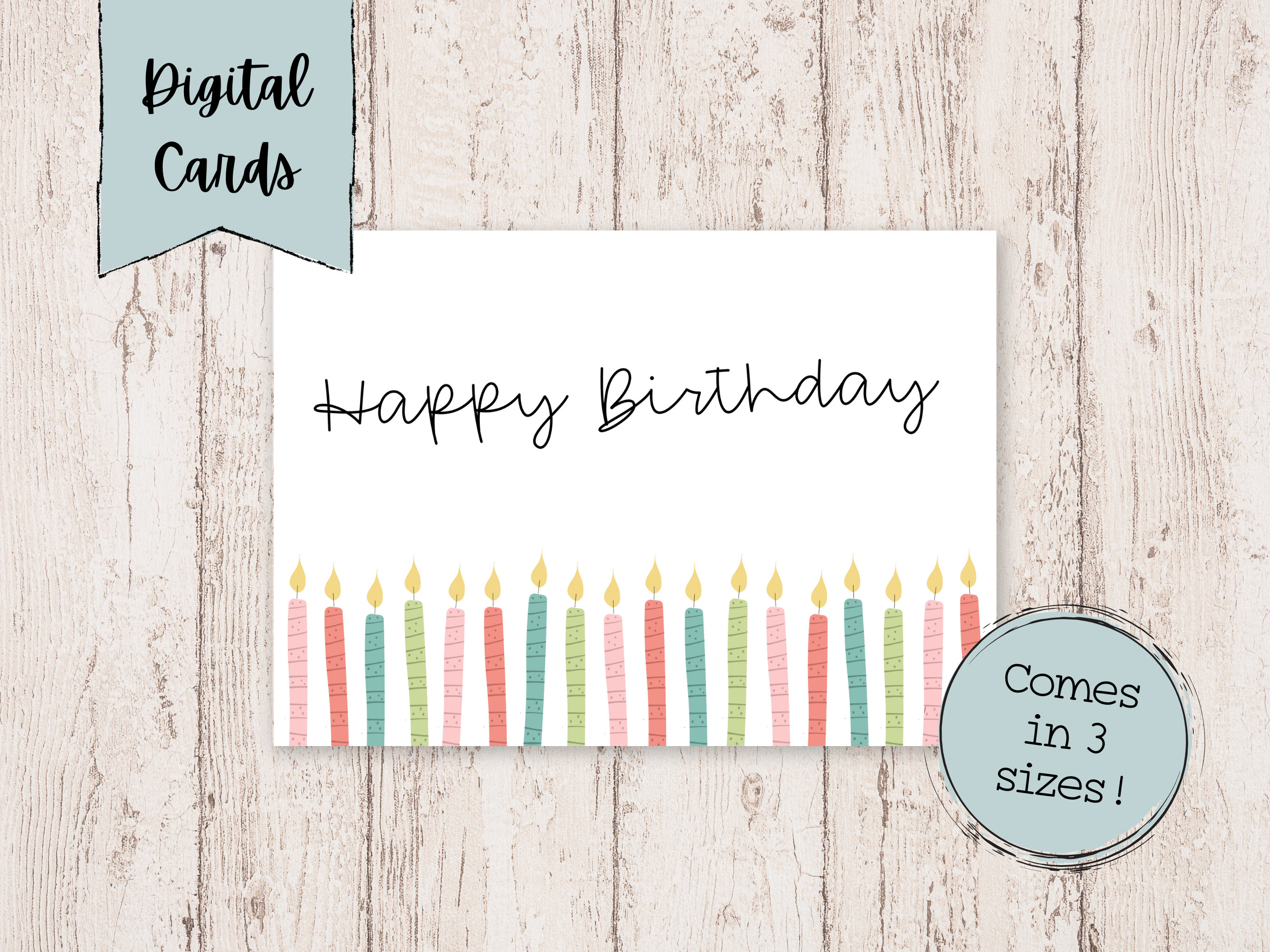 Printable Birthday Card Birthday Card Printable Digital - Etsy