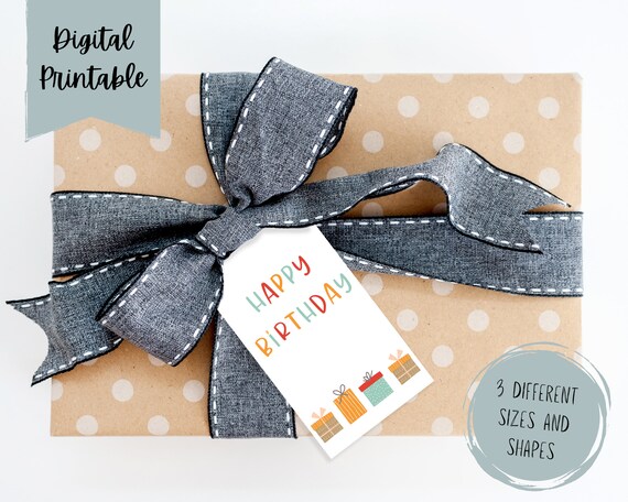 Birthday Tags Digital Printable Birthday Tags Birthday - Etsy