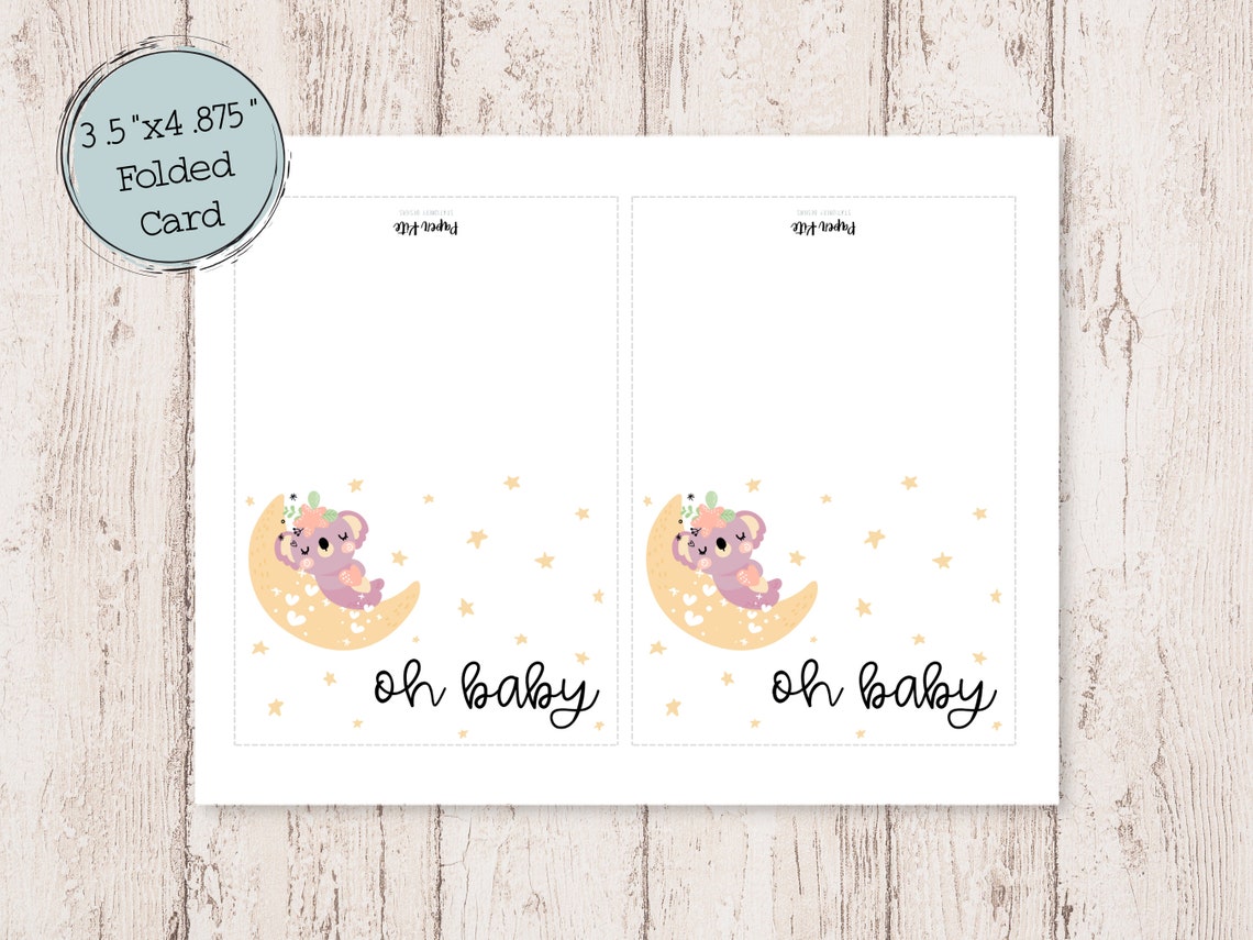 Baby Shower Digital Printable Card Baby Shower Printable Card Baby ...