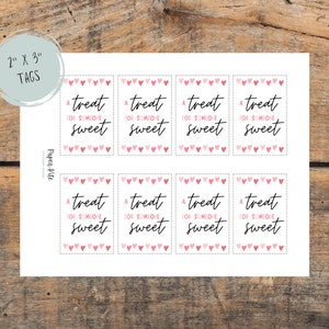 Treat Tags Printable Gift Treat Printable Tags Greeting - Etsy