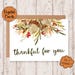 Thankful for You Digital Card | Fall Thankful Printable Card | Autumn ...
