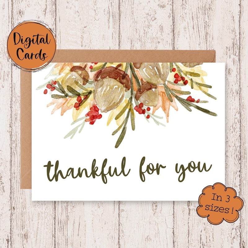 Thankful Card - Etsy