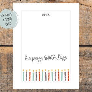 Printable Birthday Card Birthday Card Printable Digital - Etsy