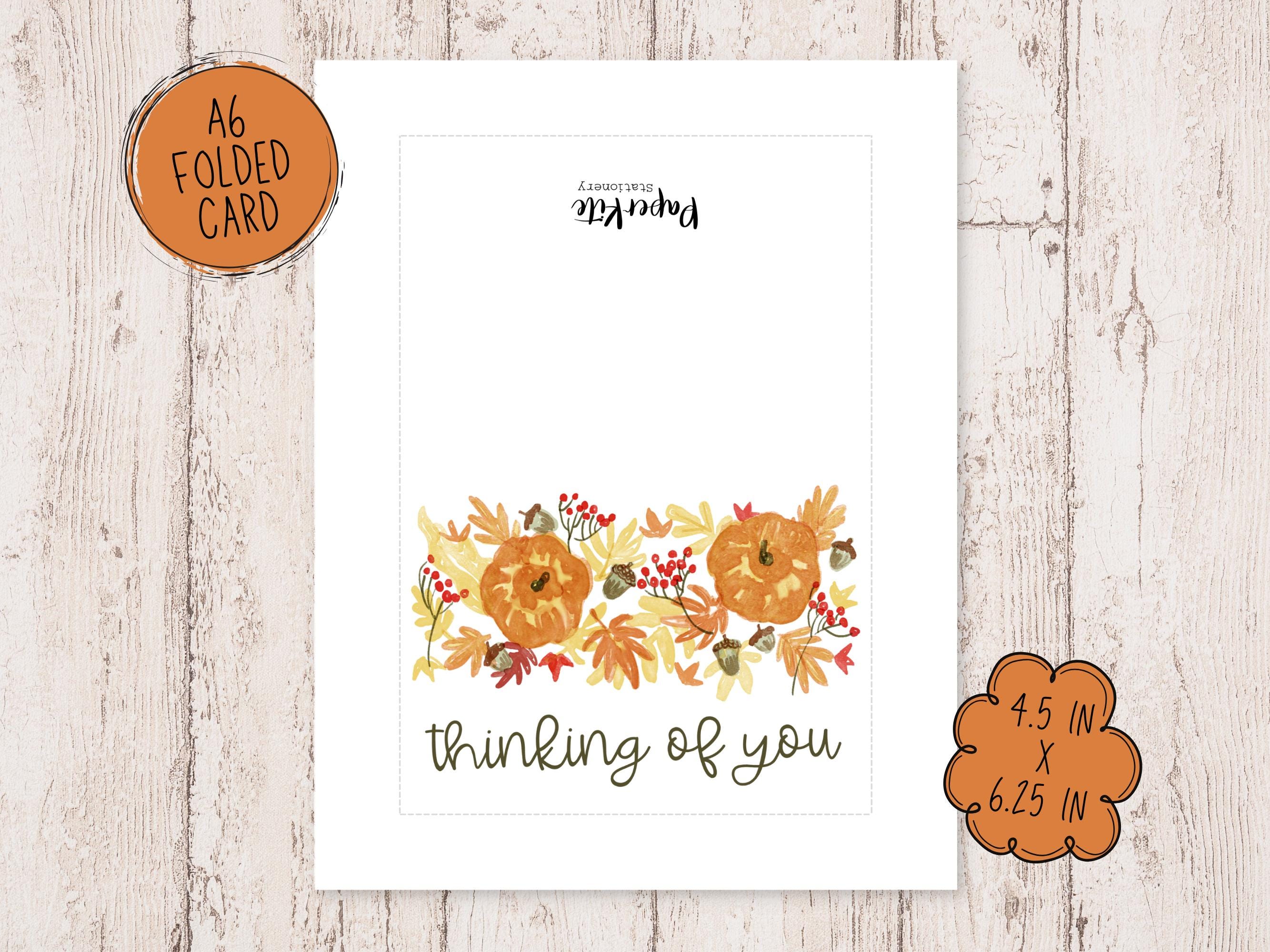 Thinking of You Digital Card | Fall Thinking of You Printable Card ...