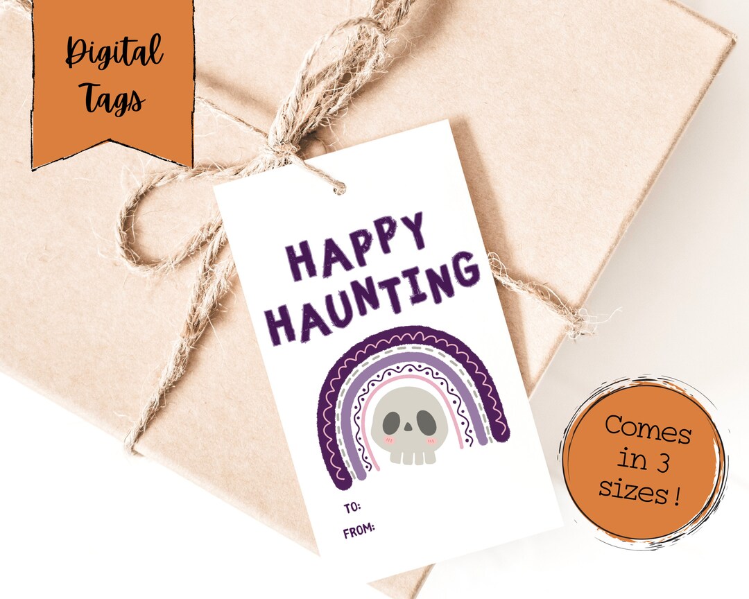 Digital Halloween Gift Tags | Printable Halloween Tags | Halloween ...