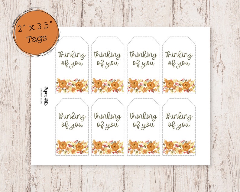 Fall Digital Gift Tags | Printable Gift Tags for Fall | Digital Fall ...