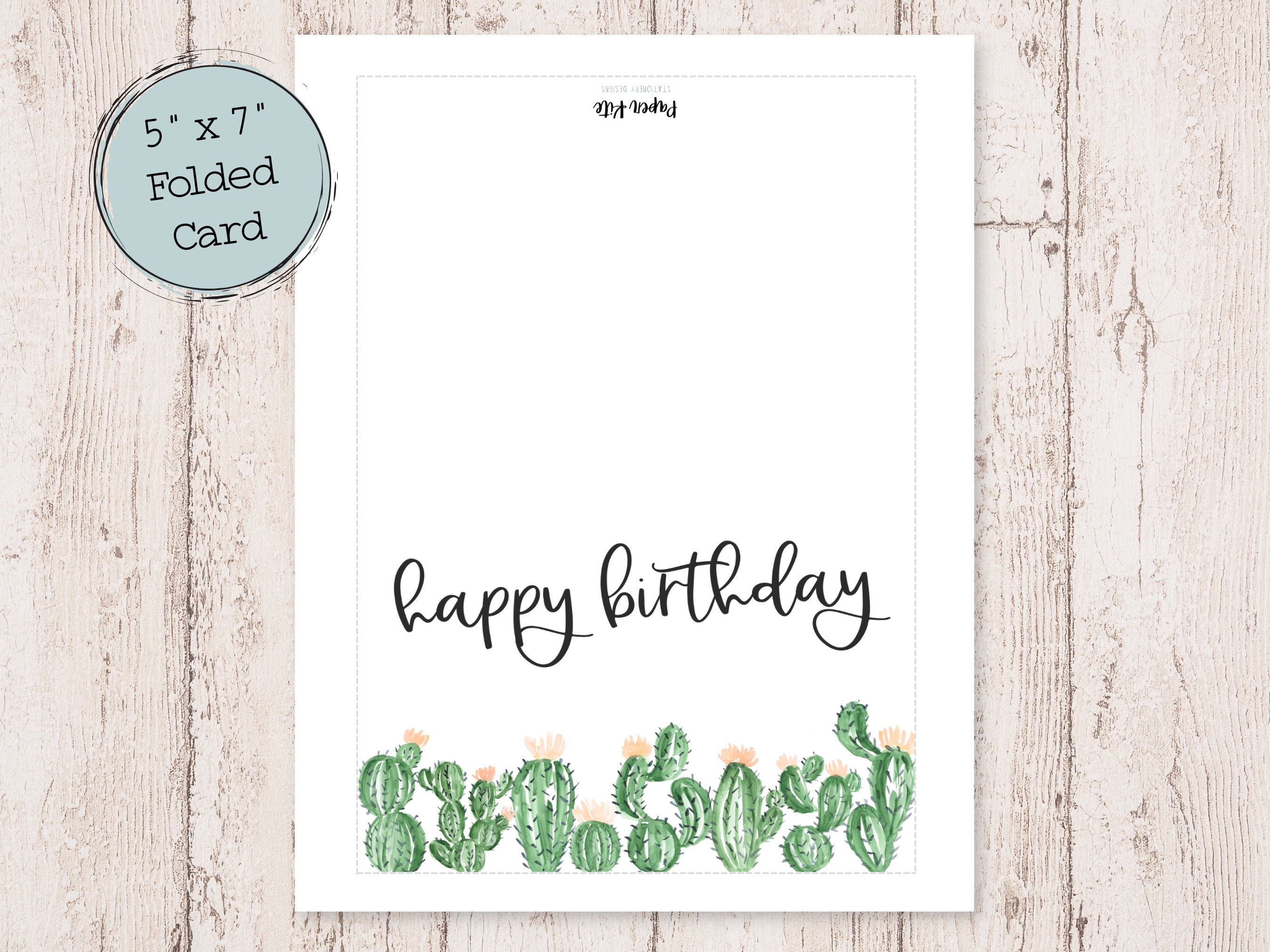 Happy Birthday Digital Card Watercolor Birthday Printable Card ...