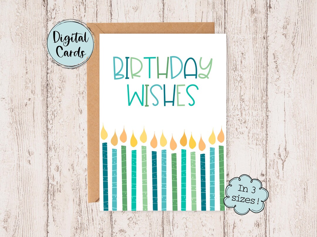 Printable Birthday Card | Digital Birthday Card | Digital Birthday ...