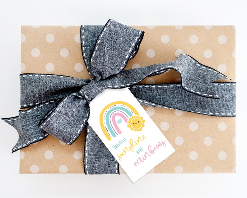 Sending Sunshine Gift Tags Printable Sending Sunshine Tags - Etsy