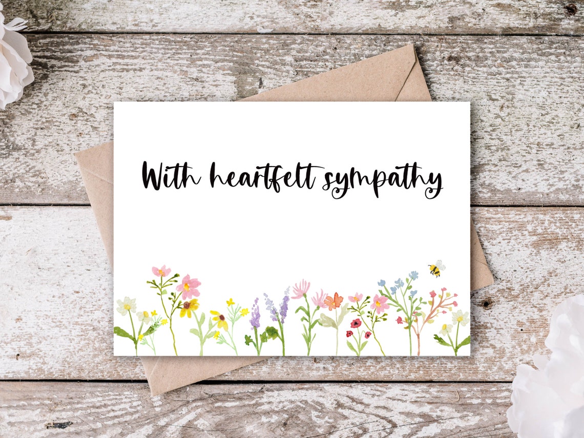 Sympathy Printable Card Digital Condolences Card Printable Sympathy ...