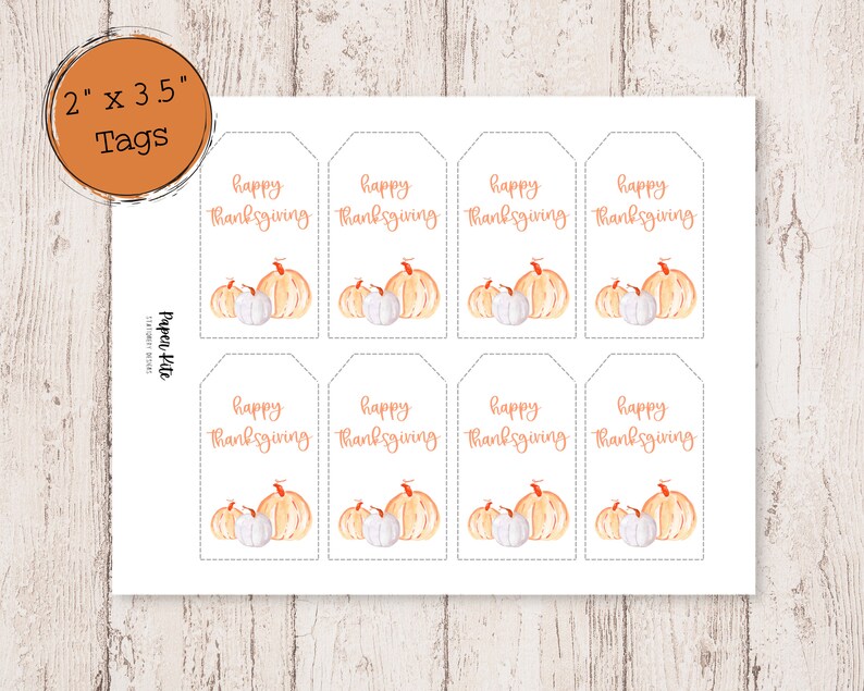 Thanksgiving Digital Gift Tags | Printable Fall Gift Tags | Fall Gift ...