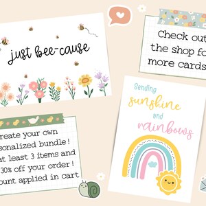 Just Because Bee Digital Printable Card | Just Because Printable Card ...