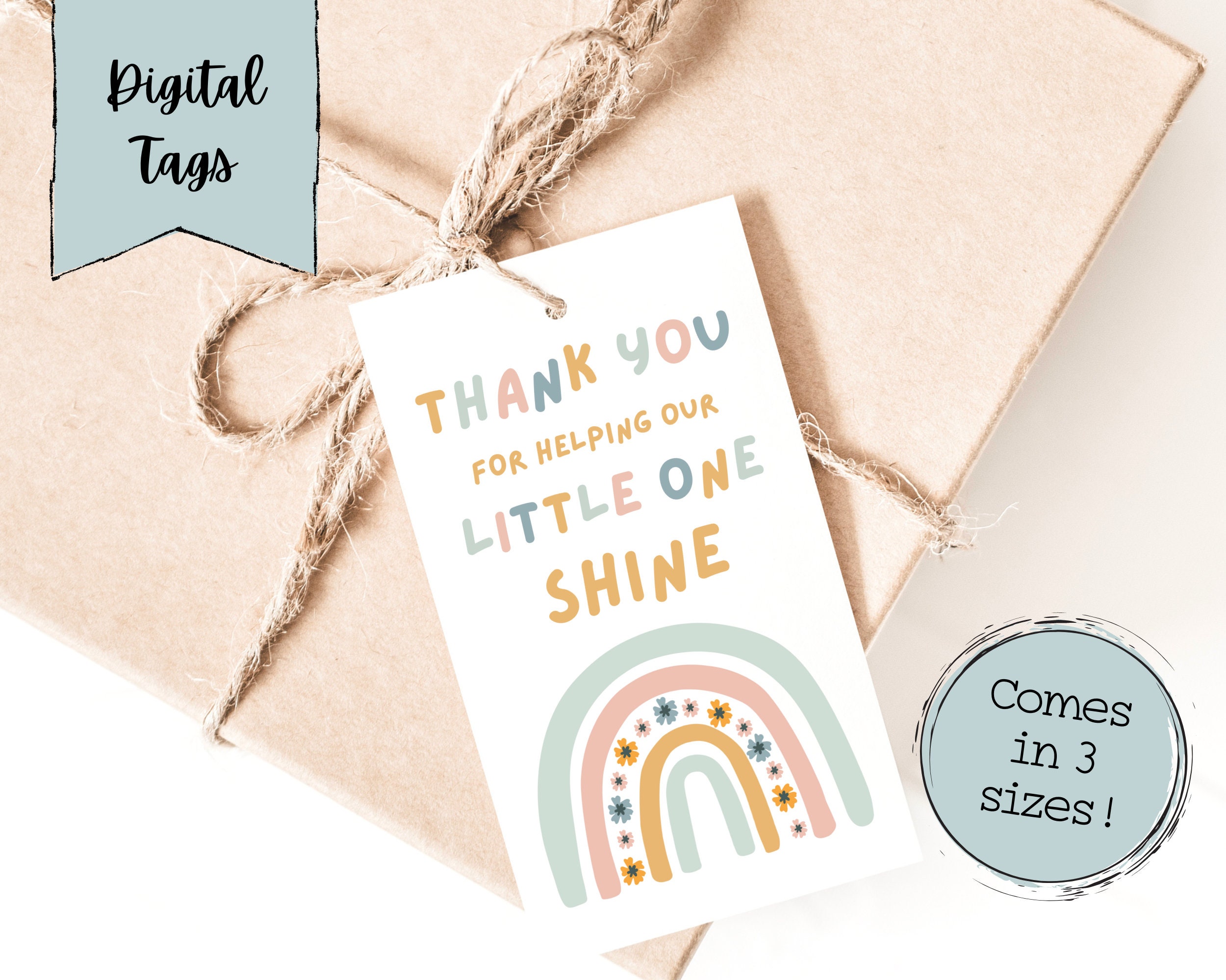 Baby Shower Digital Tags | Printable Baby Shower Tags | Baby Digital ...