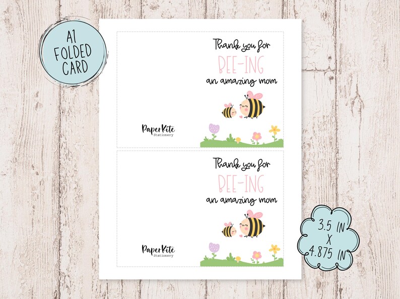 Digital Mother's Day Card | Printable Bee Mother's Day Card | Mother's ...