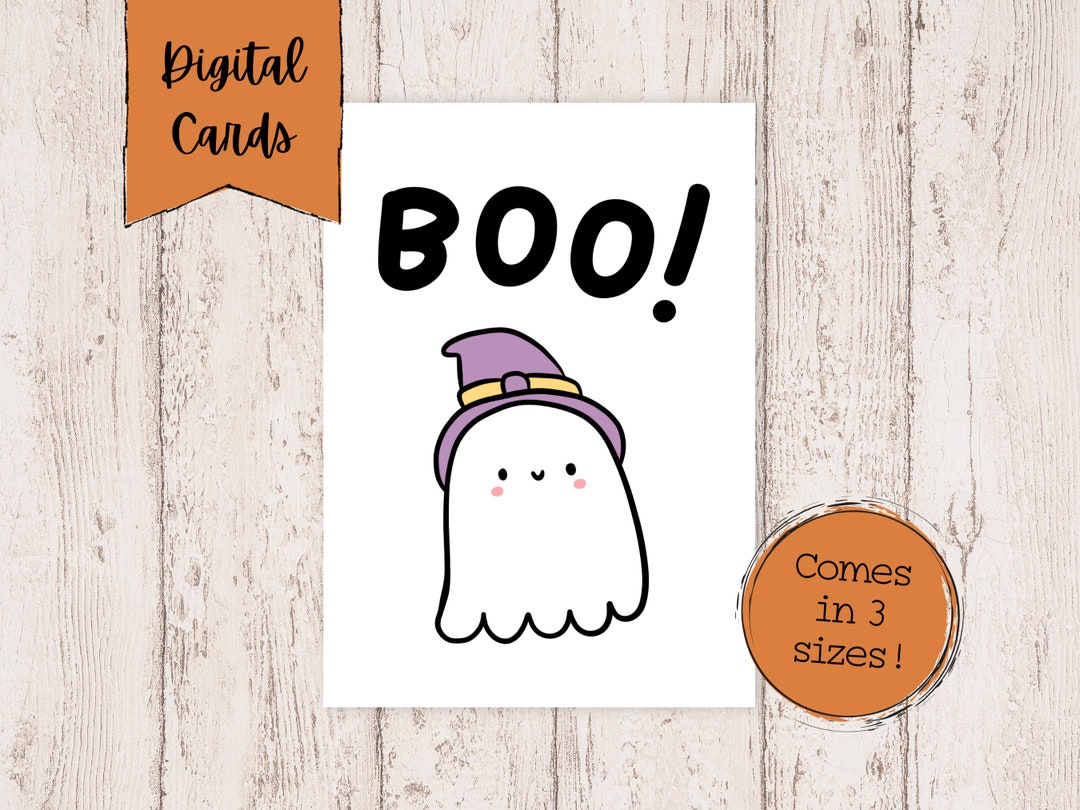 Digital Halloween Card | Printable Halloween Greeting Cards | Printable ...