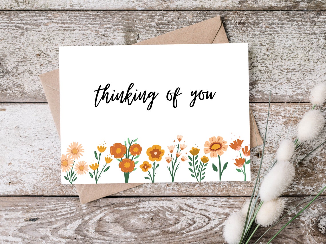Thinking of You Printable Card Condolences Card Sympathy - Etsy