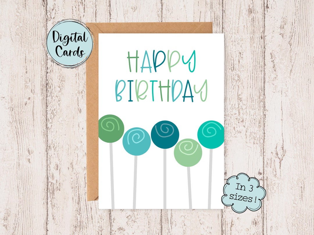 Printable Birthday Card | Digital Happy Birthday Card | Digital ...
