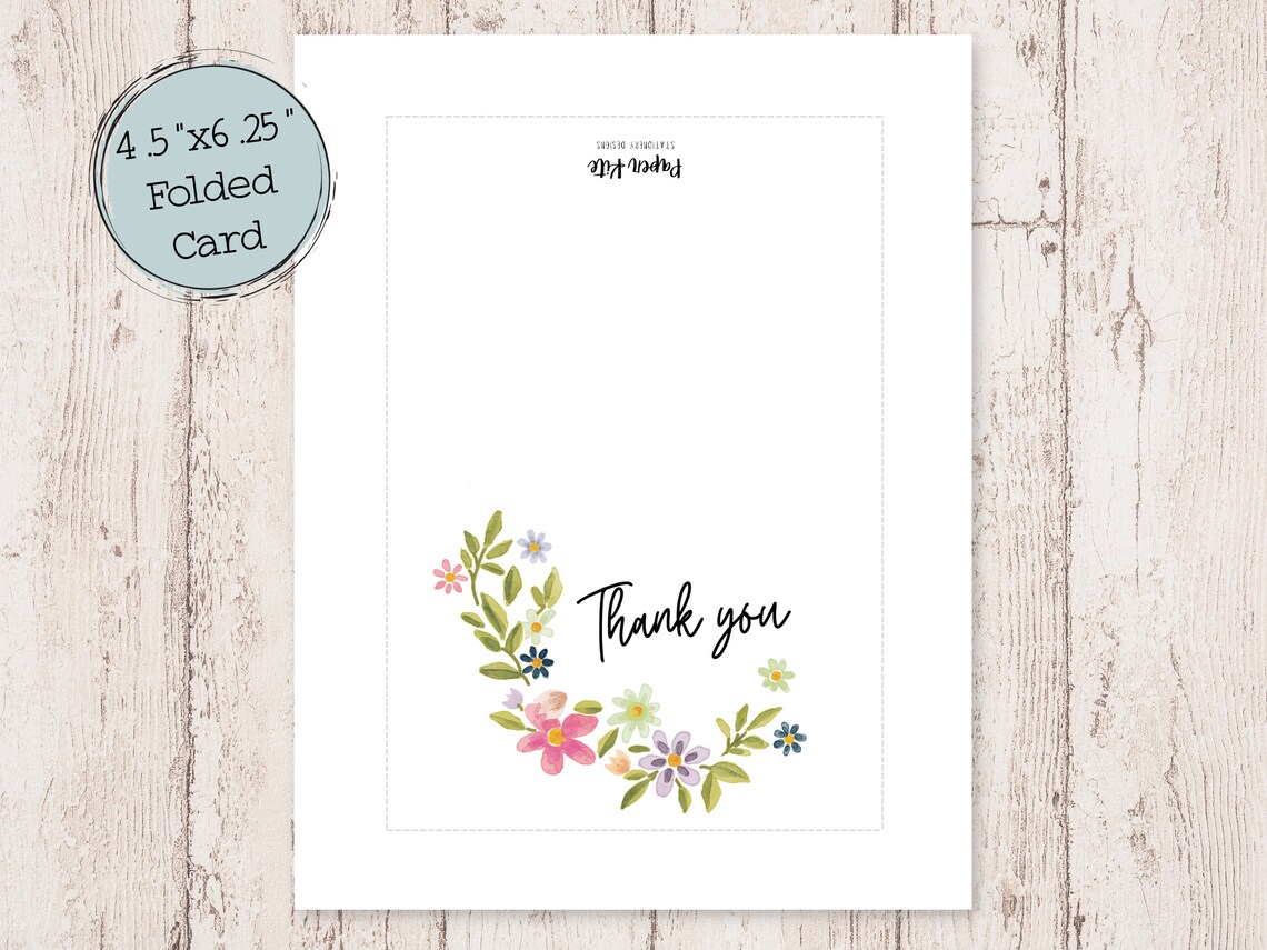 Thank You Digital Printable Card Digital Thank You Card Thank You ...