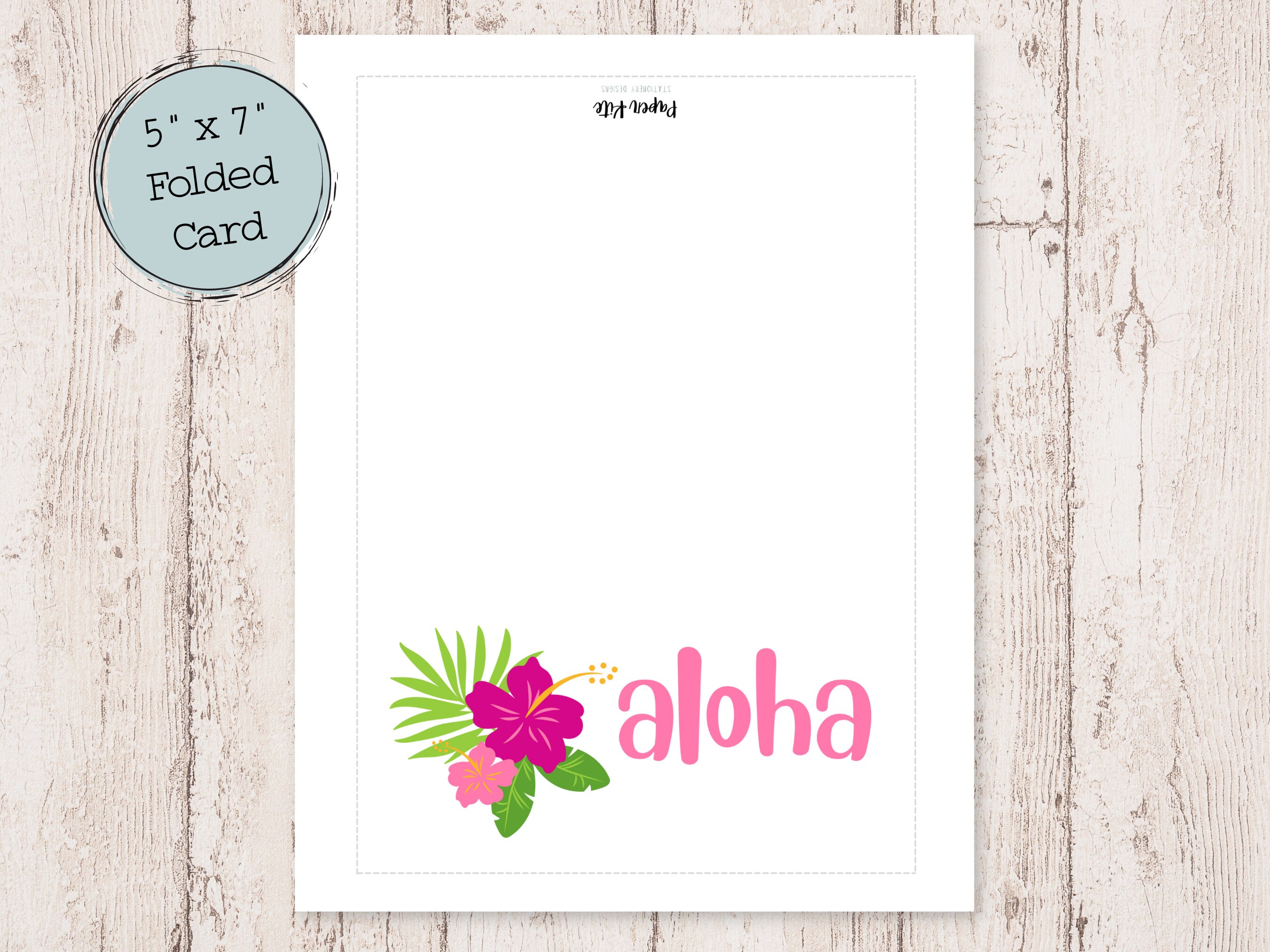 Aloha Greeting Digital Printable Card | Aloha Printable Card | Aloha Digital Card | Digital ...