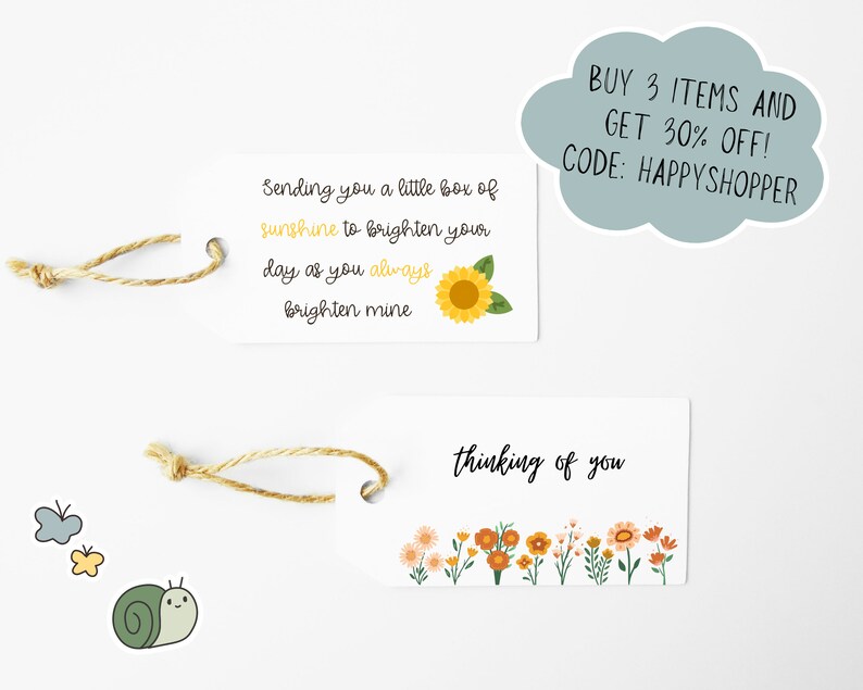Sending Sunshine Gift Tags Printable Sending Sunshine Tags - Etsy