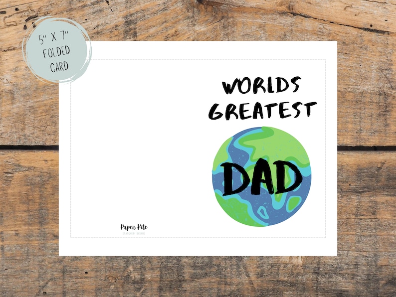 Father's Day Digital Printable Card | Best Dad Printable Card | Father ...