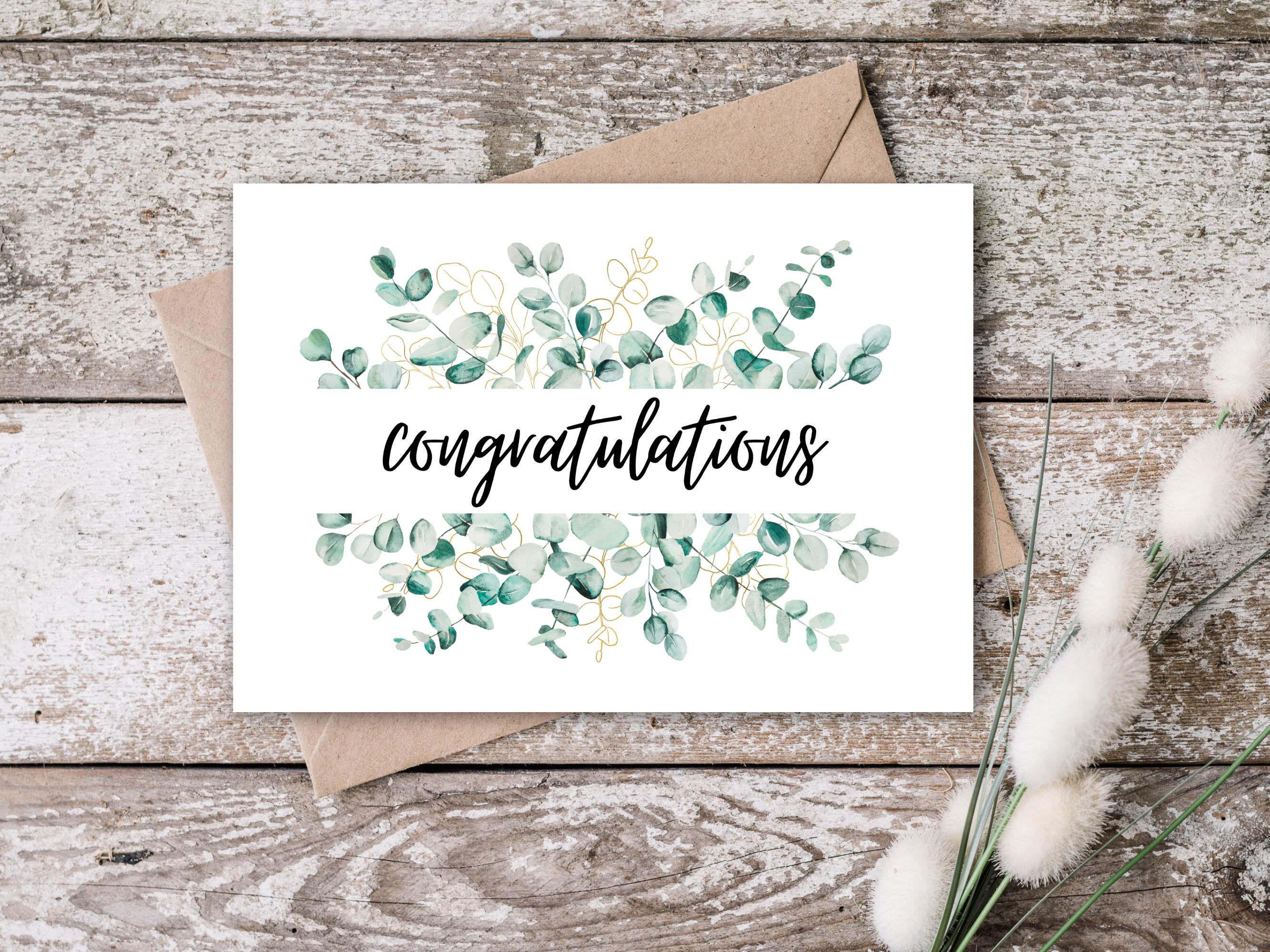Congratulations Printable Card | Printable Wedding Card | Digital ...