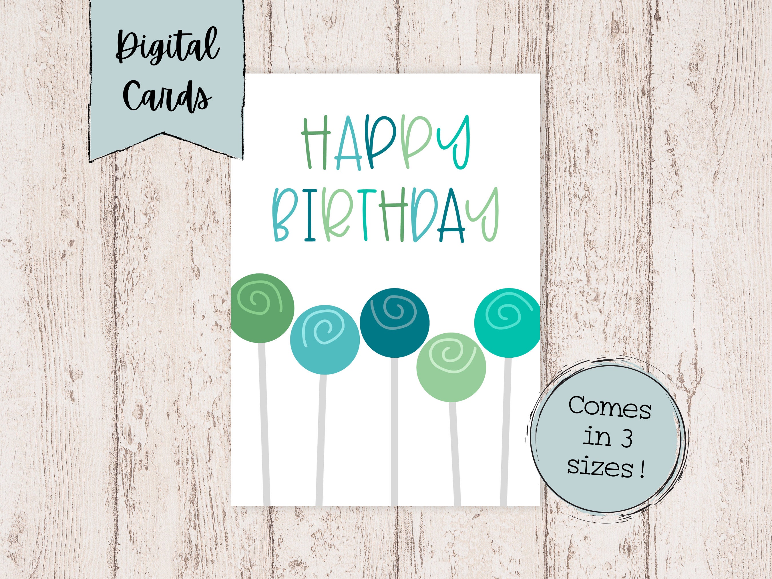 Printable Birthday Card Digital Happy Birthday Card Digital Birthday ...